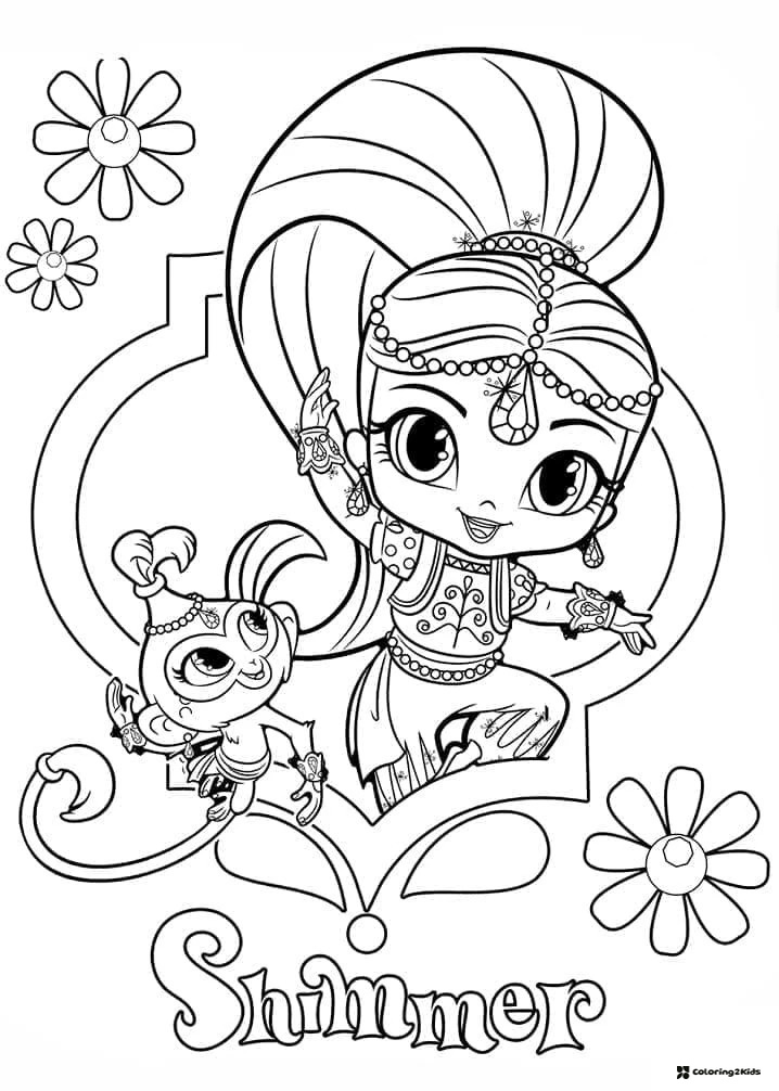 59 Shimmer and Shine Coloring Pages – Free Printable PDF Sheets